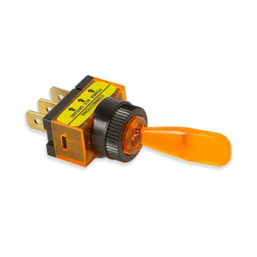 20 Amp Illuminated Amber Toggle Switch - www.rvsupplyonline.com